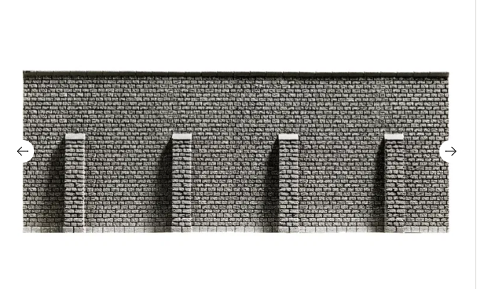 noch 58057 HO Retaining Wall lang :: www.minimodelrails.com